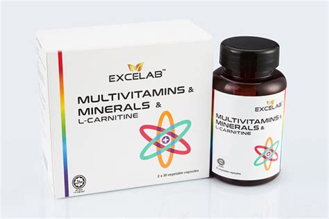 [halal] Excelab Multivitamins And Minerals And L Carnitine Vegetable Capsules Lazada