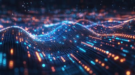 Abstract Digital Landscape A Visual Representation Of Data Flow And Connectivity Premium Ai
