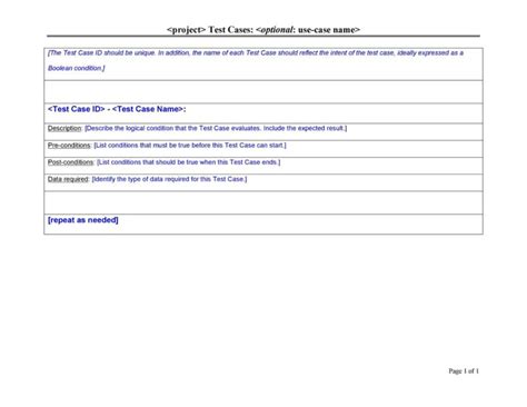 Test Case Templates Examples From Top Software Companies Templatelab