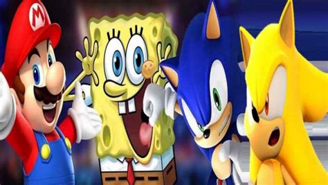 باب اسفنجی و سوپر ماریو علیه سونیک و سوپر سونیک