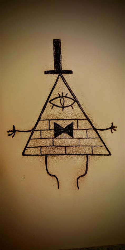 Gravity Falls Triangle Bill 👽 Graffiti Drawing Meaningful Drawings Book Art Drawings