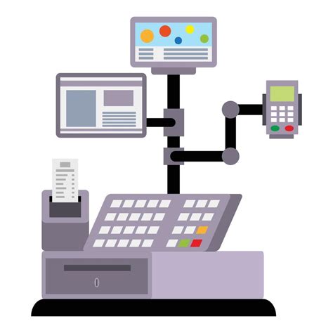 Cashier Payment Terminal Icon Flat Style 14227808 Vector Art At Vecteezy