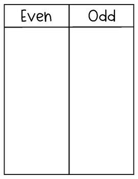 Even And Odd Number Sort By Elementary With Ms Rives TpT