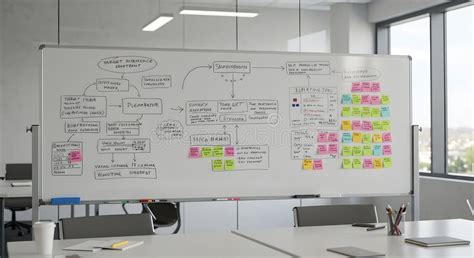Whiteboard Brainstorming Session Project Planning And Strategy