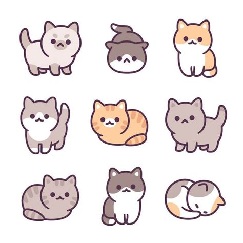 A Bunch Of Cats That Are Sitting Together