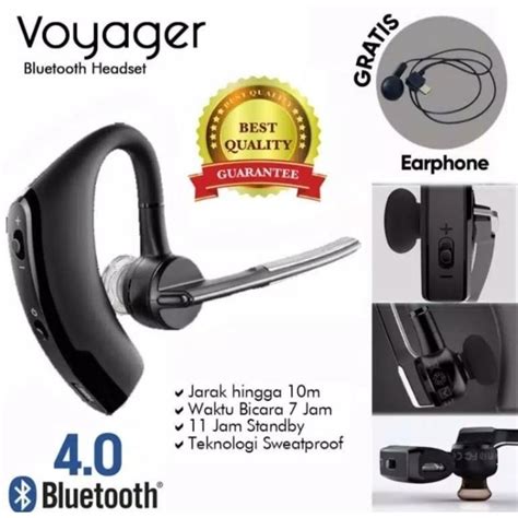 Jual Headset Original Bluetooth Stereo Voyager V8 Earphone Garansi Shopee Indonesia