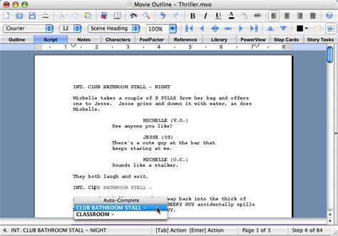 Movie Script Template Word PDF Template
