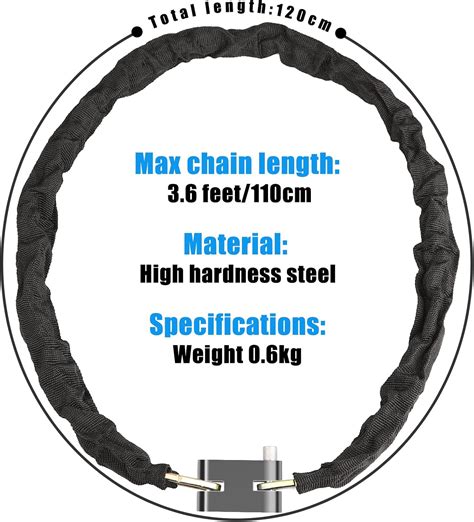 Bike Lock Heavy Duty 3 Keys Diyife 12m Anti Theft High Security