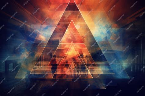 Premium Photo Multidimensional Digital Geometry In Cyberspace Generative Ai Illustration