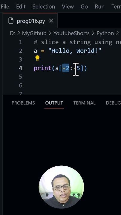 python slicing strings with negative indexing python strings shorts hindi हिंदी youtube