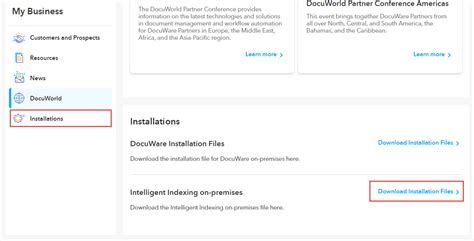 How To Download Intelligent Indexing File For On Premises · Docuware Support Portal