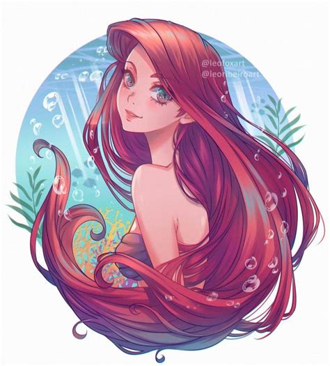 Ariel By Leofoxart On Deviantart Disney And Dreamworks Drawing