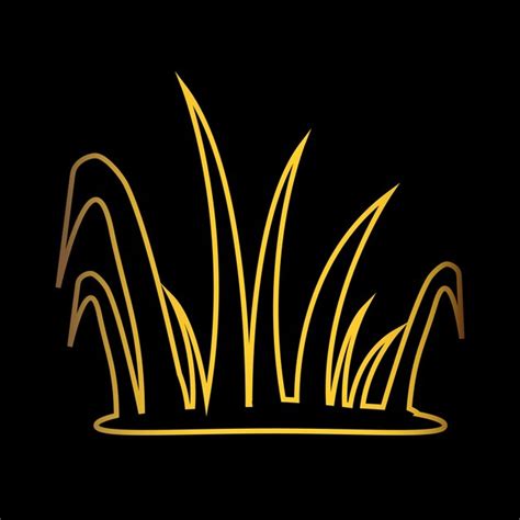Premium Vector Gold Grass Icon Vector Template Logo Trendy Collection