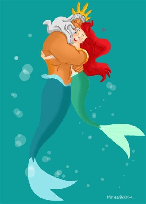 Father And Daughter Disney Drawings The Little Mermaid Mermaid Disney