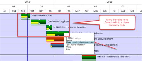 Creating And Managing Virtual Summary Tasks For Onepager Live