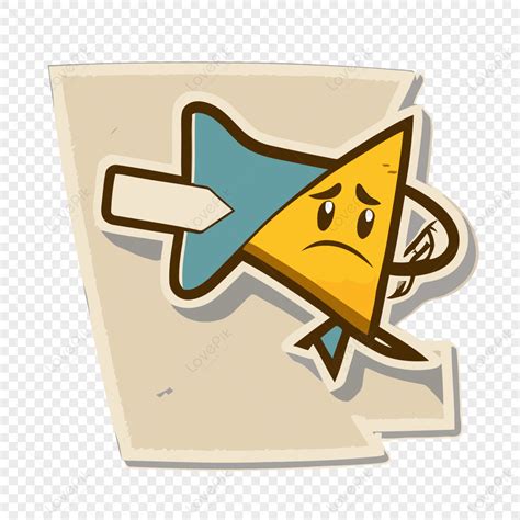 스티커는 눈물을 흘리는 삼각형 클립 아트를 보여줍니다 벡터상표 Png 일러스트 무료 다운로드 Lovepik
