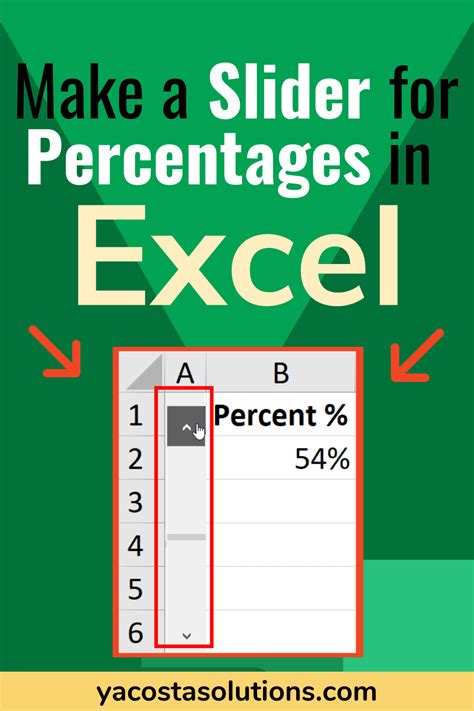 Make A Slider With Percentages In Excel Video Tutorial