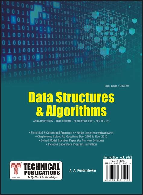 buy data structures and algorithms for be anna university r21cbcs iii it cd3291