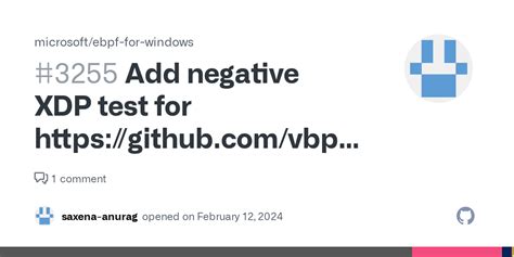 Add Negative Xdp Test For Vbpfebpf Verifierissues560 · Issue 3255