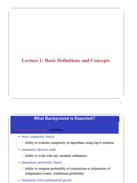 Lecture 01 Pdf Cryptography Security