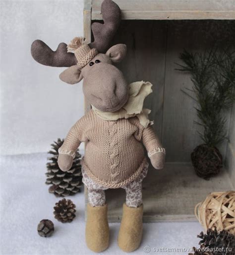 Заказать Лось Йохан Интерьерная игрушка в интернет магазине на Ярмарке Мастеров Товары ручной