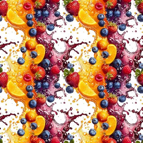 Premium Photo Seamless Fruit Pattern In Vector Style