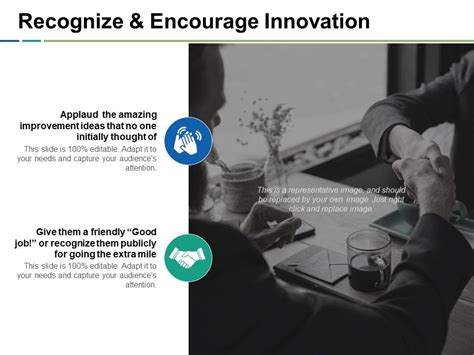 Recognize And Encourage Innovation Ppt Powerpoint Presentation Icon