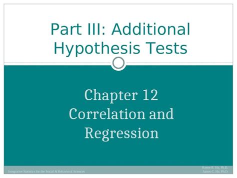 Ppt Chapter 12 Correlation And Regression Dokumen Tips