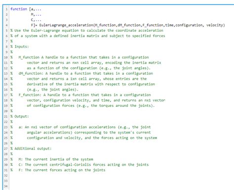 solved calculate acceleration from euler lagrange
