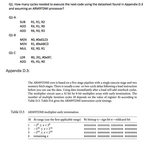 How Many Cycles Needed To Execute The Next Code Using