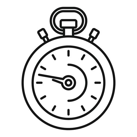 Stopwatch Time Icon Outline Vector Timer Clock 14838773 Vector Art At