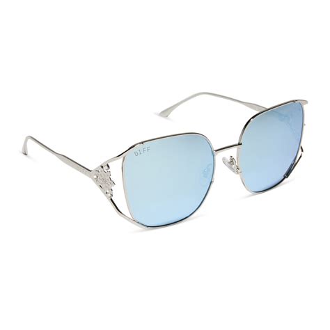 Frozen Elsa Sunglasses Silver And Ice Blue Diff Eyewear