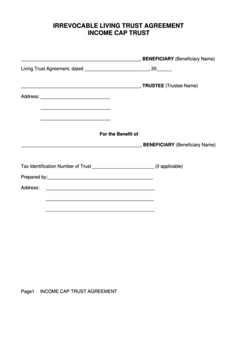Free Printable Irrevocable Trust Form Printable Forms Free Online