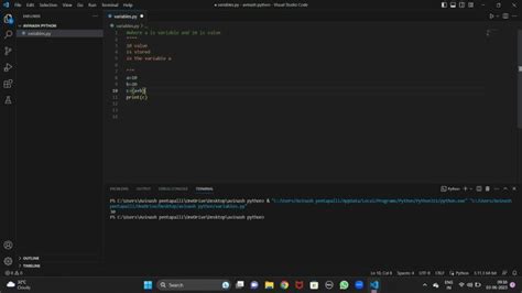 Pentapalli Avinash On Linkedin Task 4 Practicing Comments Variables And Datatypes Kiran Sagar