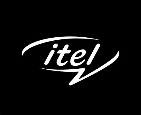 Itel Brand Logo Phone Symbol White Design China Mobile Vector Illustration With Black Background