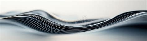 Abstract Black And White Lines Flowing Like Water Across A Metallic Surface Creating A Sense Of