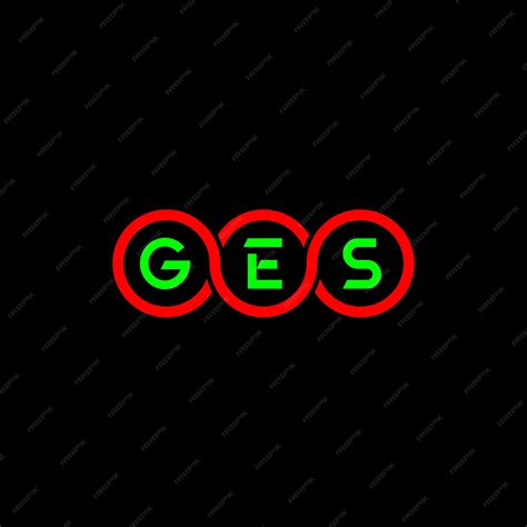 Ges Letra Inicial Diseño De Logotipo Plantilla Ilustración Vectorial