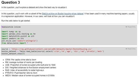 Solved Question In This Question You Ll Explore A Dataset Chegg