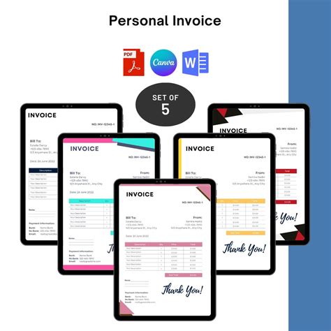 Blank Personal Invoice Archives Template Diy
