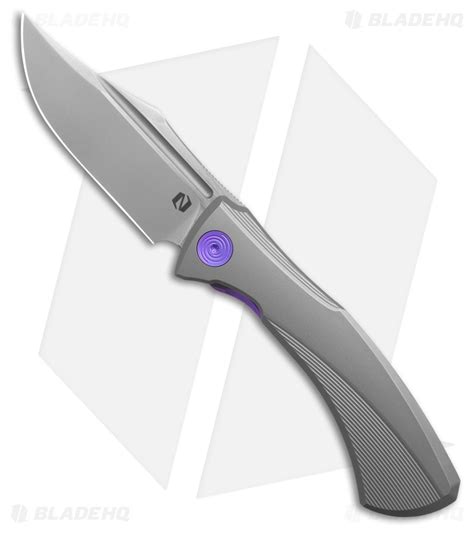 Null Knives Ghoul Pocket Knife Bead Blast Ti Frosted Satin