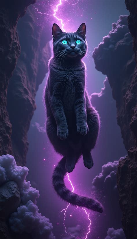Free Cosmic Thunder Cat Image Cat Cosmic Lightning Download At