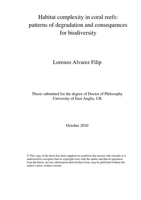 Pdf Habitat Complexity In Coral Reefs Patterns Of Degradation And Consequences For Biodiversity