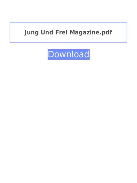 Jung Und Frei Magazine Pdf
