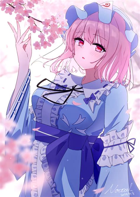 Noctal Mxix Saigyouji Yuyuko Touhou Absurdres Commentary Request Highres 1girl Black