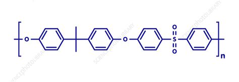 Polysulfone Basic Chemical Structure Illustration Stock Image F027