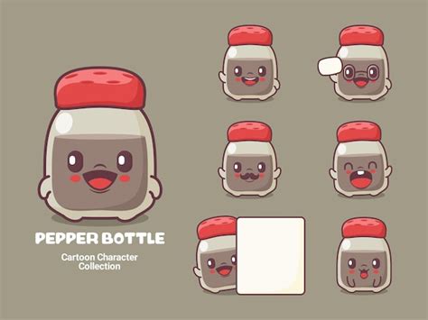 Premium Vector Pepper Bottle Cartoon Character Vector Illustration