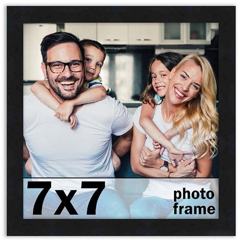 7x7 Frame Black Picture Frame Modern Photo Frame Includes Uv Acrylic