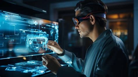 Premium Photo Animated Smart Glasses Overlaying Wallpaper