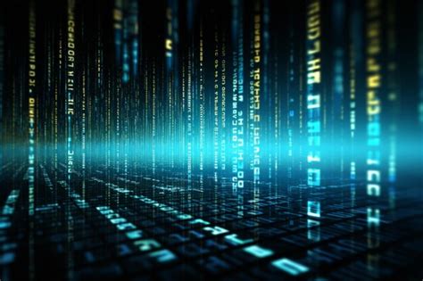 Abstract Digital Backdrop Ai Algorithms And Binary Code Converge
