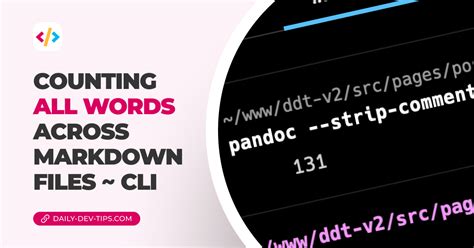 Counting All Words Across Markdown Files CLI